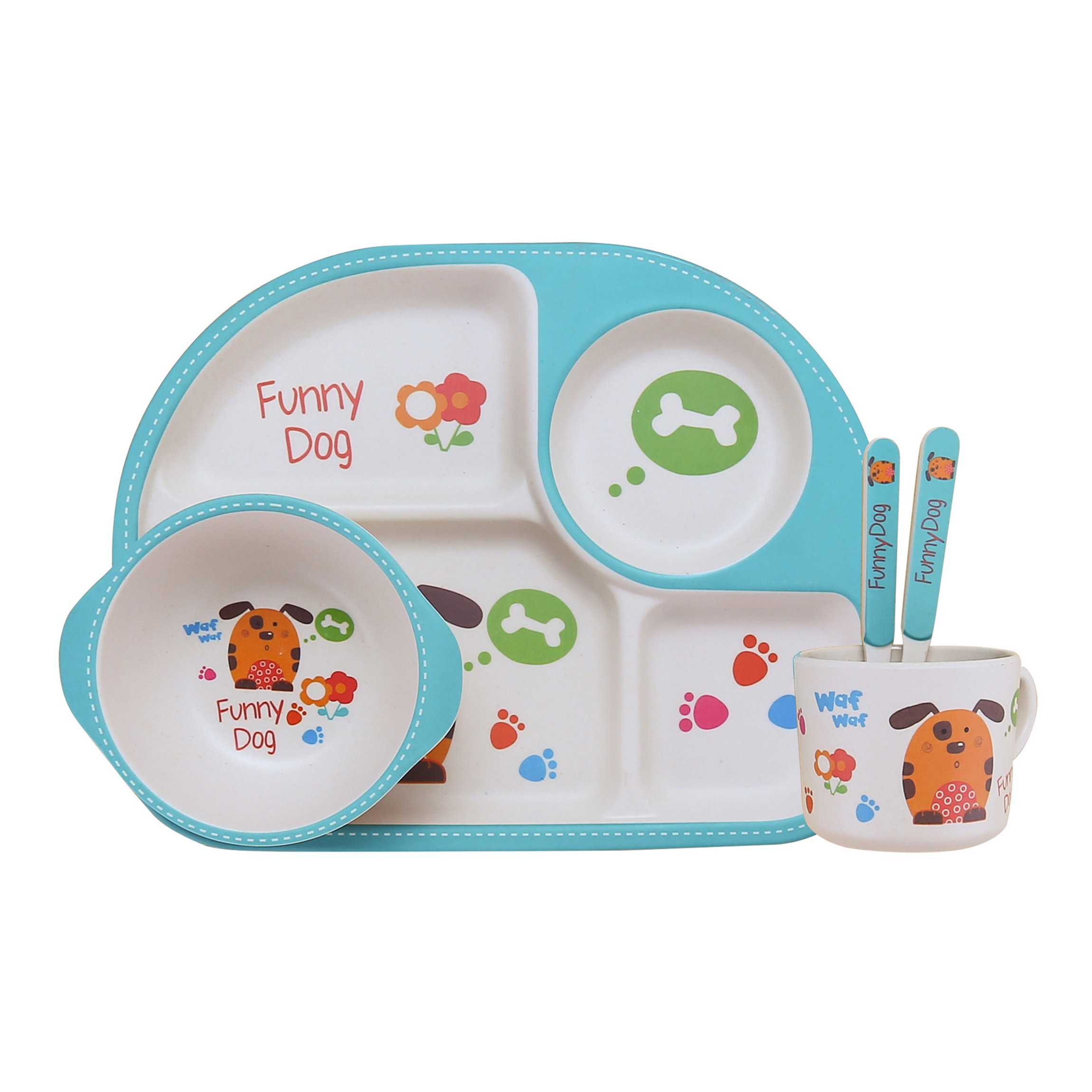China Cute cartoon BPA free bamboo fiber melamine children kids ...